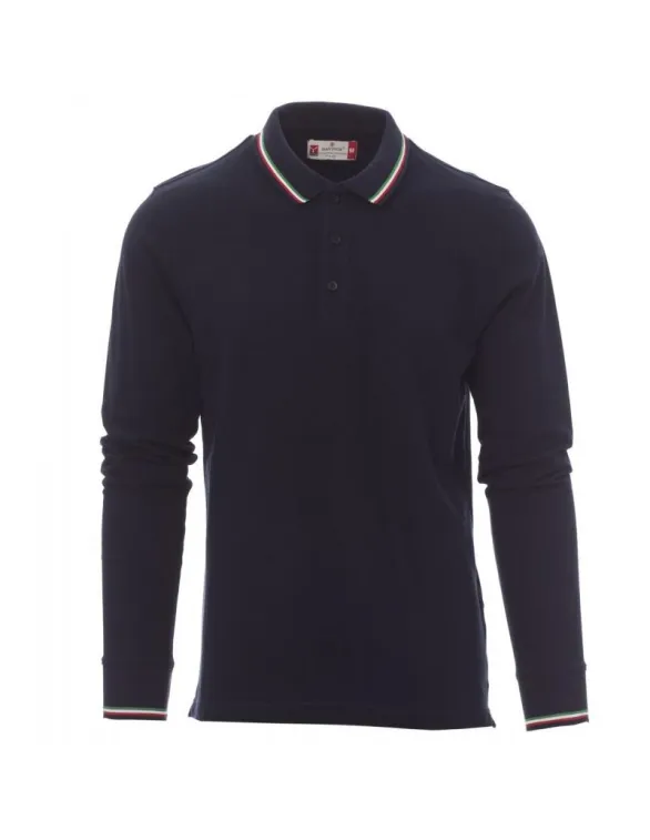 Polo Unisex Aviazione Manica Lunga in Cotone - Payper