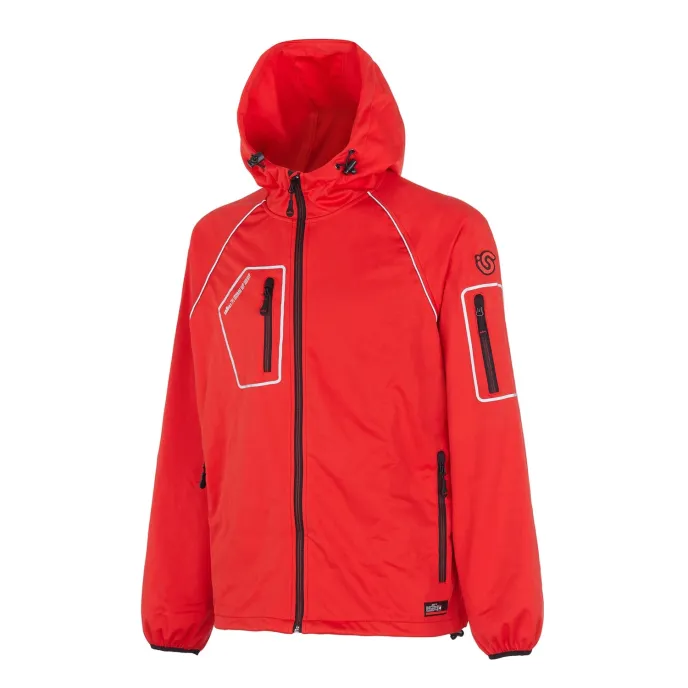 Fuori tutto - Giubbino softshell impermeabile con cappuccio ISSA LINE ...
