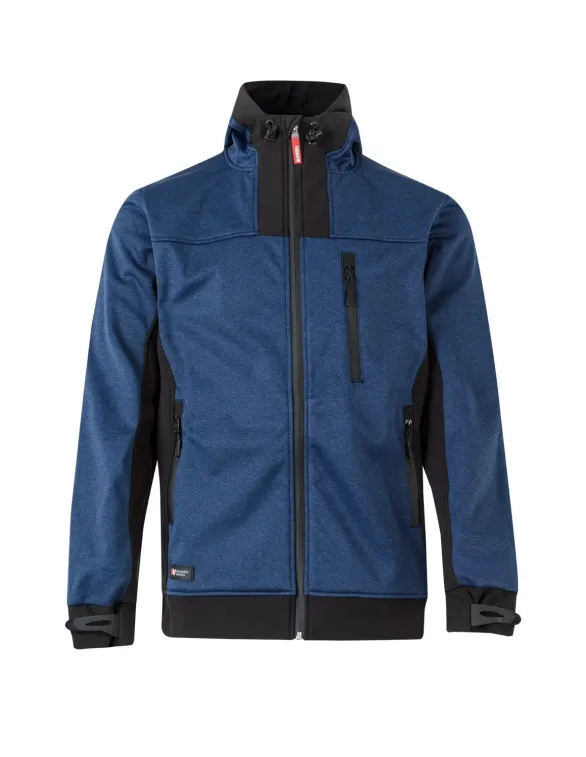 Giacca zip lunga con cappuccio da Lavoro Softshell Multitasche Velilla ...